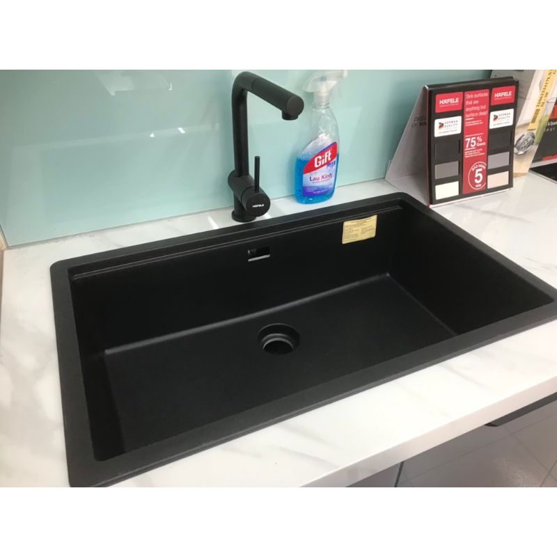 Chậu rửa bát đá Hafele HS20-GEN1S80 570.30.300, màu đen,..