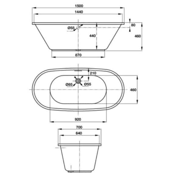 Bồn tắm âm Hafele Active 1500 588.55.682 | Häfele Việt Nam - Kênh bán lẻ các thiết bị nhà bếp ...