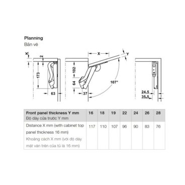 Tay nâng Hafele Free Space 1.11 F 493.05.914 | Häfele Việt Nam - Kênh ...